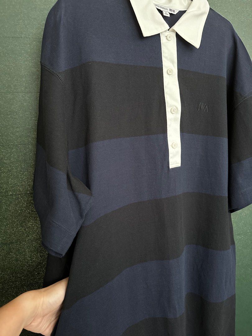 Uniqlo JW Anderson (JWA) Rugby Stripe Polo Dress in Navy [FREE Tracked Mail], Women's Fashion ...