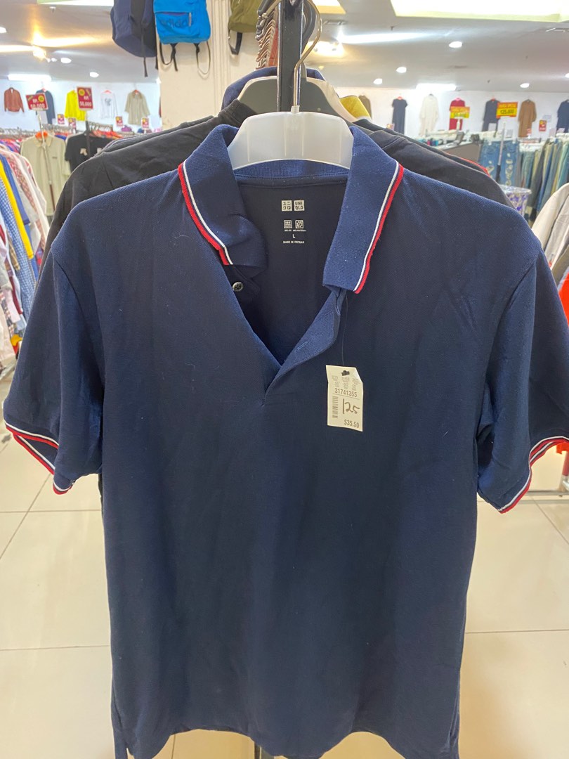 UNIQLO ORI POLO SHIRT KAOS KERAH, Fesyen Pria, Pakaian , Atasan di Carousell
