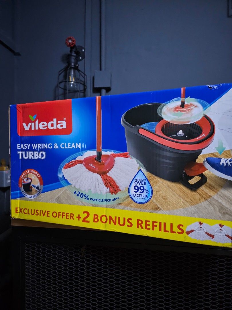 Vileda mop use to try with water, Furniture & Home Living, Cleaning & Homecare Supplies ...