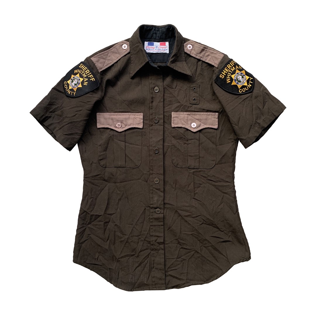 Vintage 90s Sheriff Uniform Buttoned Polo Tee Shirt on Carousell