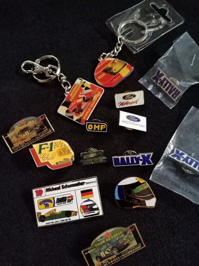 Vintage Metal Enamel Racing Pins on Carousell