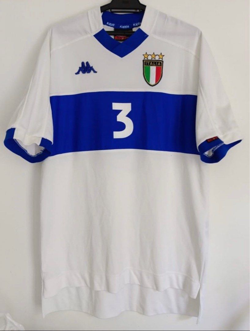 Vintage Kappa Italy Maldini 1999 Away soccer/football jersey/kit rare ...