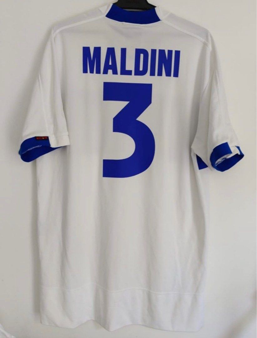 Vintage Kappa Italy Maldini 1999 Away soccer/football jersey/kit rare ...