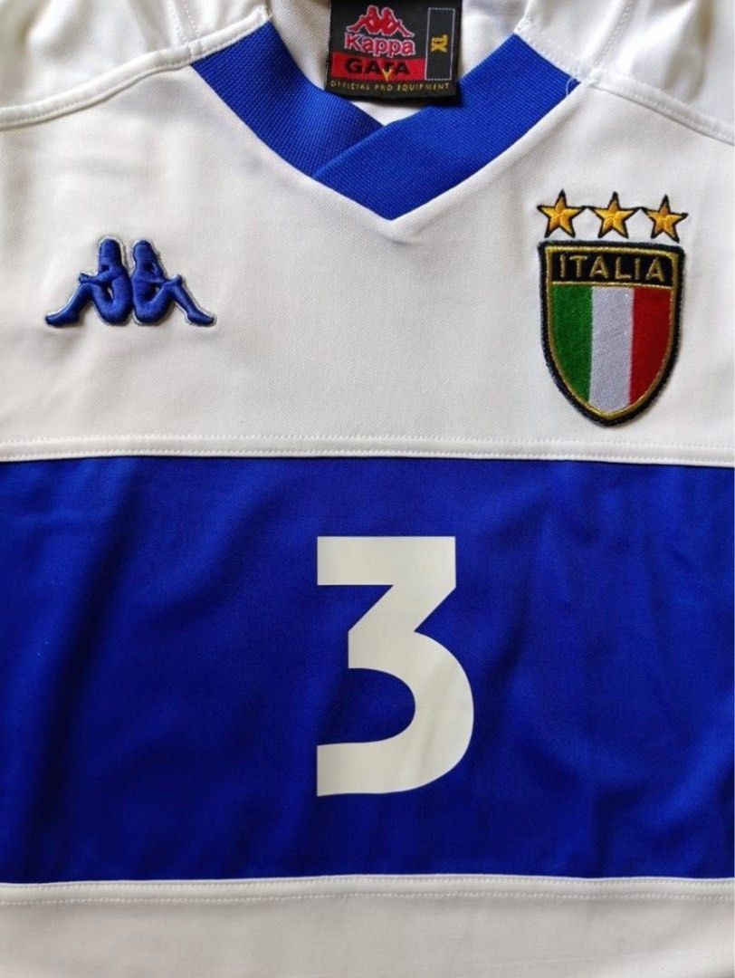 Vintage Kappa Italy Maldini 1999 Away soccer/football jersey/kit rare ...