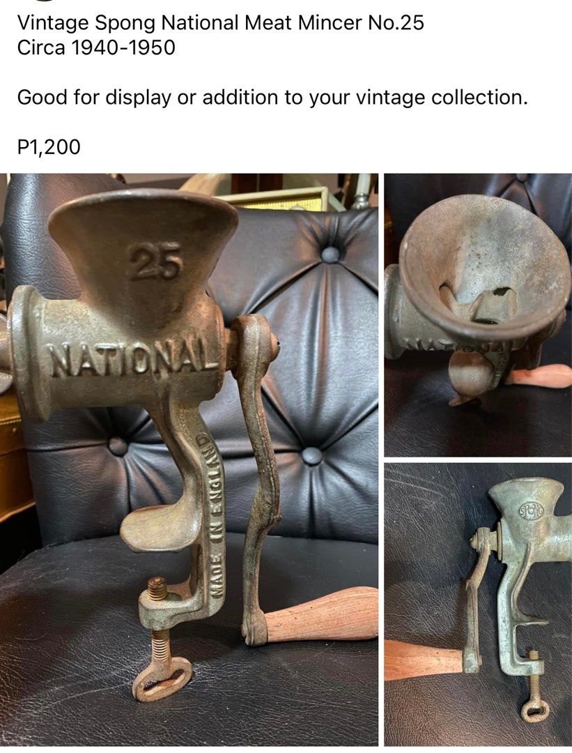 Vintage Spong meat mincer & bean slicer P1,200 for both on Carousell