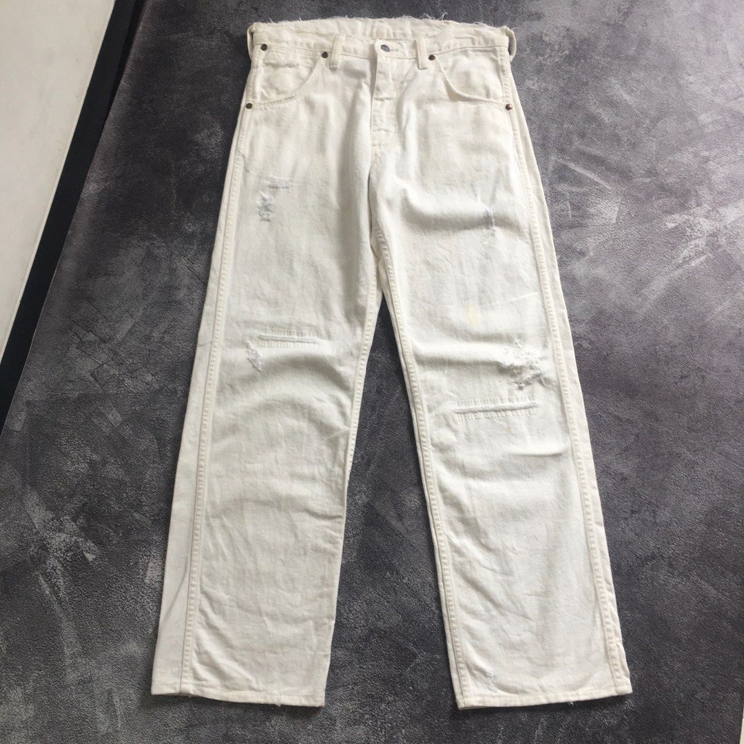 Vintage wrangler jeans ripped made usa, Fesyen Pria, Pakaian , Bawahan ...