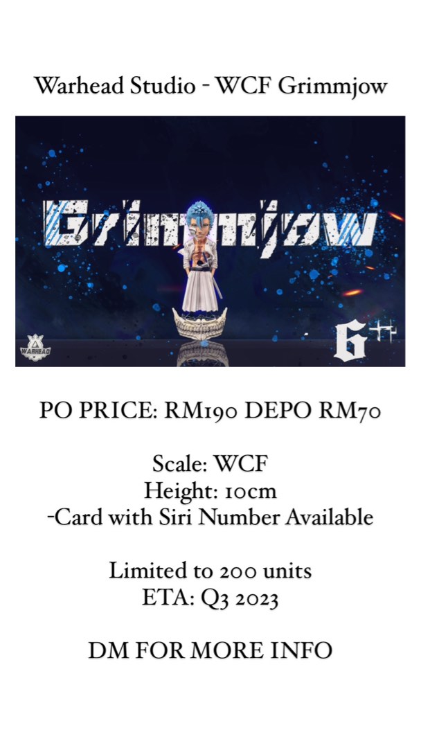 Warhead Studio - WCF Grimmjow, Hobbies & Toys, Toys & Games on Carousell