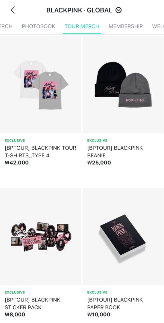 WEVERSE MERCH FOR BLACKPINK BORNPINK TOUR, Hobbies & Toys, Memorabilia ...