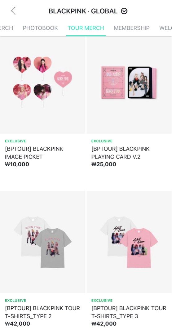 WEVERSE MERCH FOR BLACKPINK BORNPINK TOUR, Hobbies & Toys, Memorabilia ...