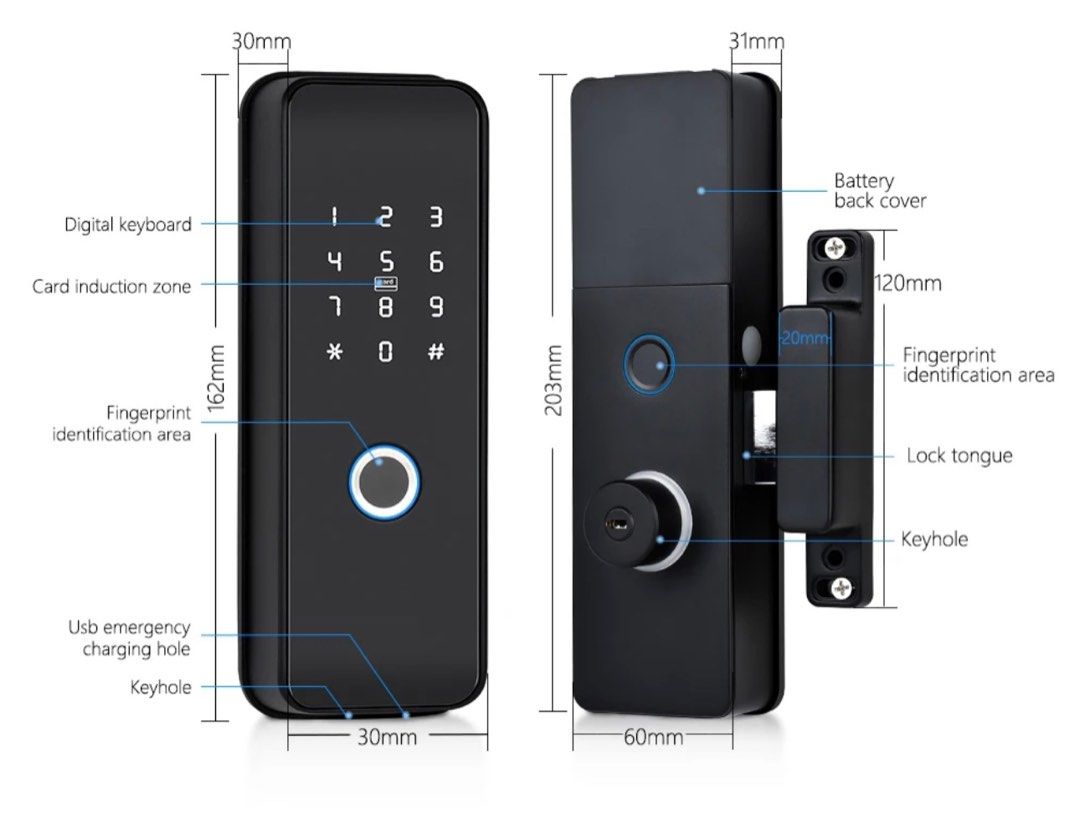 Yew Gate Pro WaterProof Gate Digital Lock ( 2 Years Warranty ...