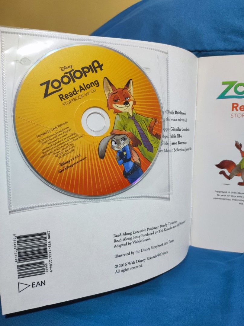 Zootopia Disney Story book with CD on Carousell