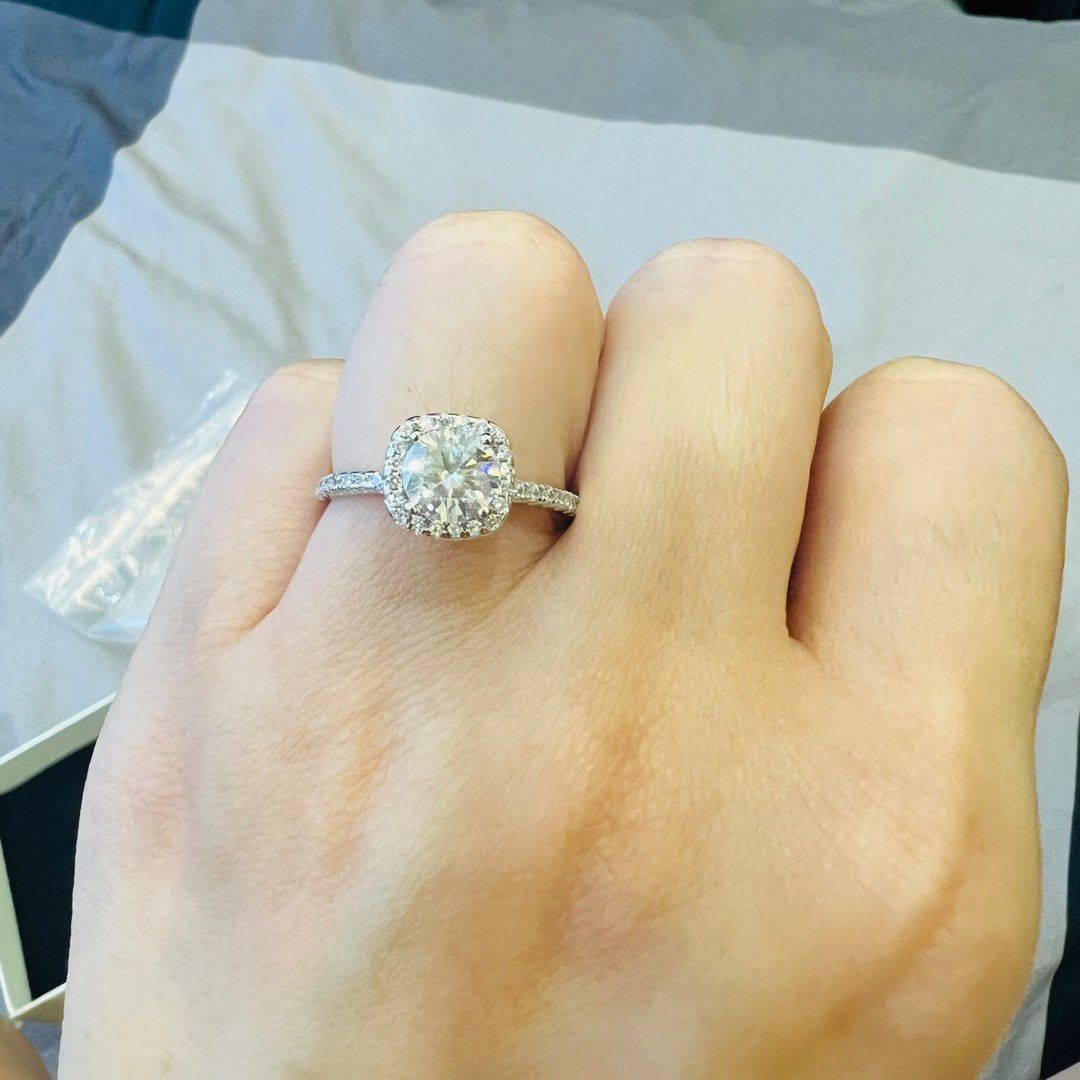 1 ct Moissanite Ring/Engagement ring/diamond like, Women's Fashion ...