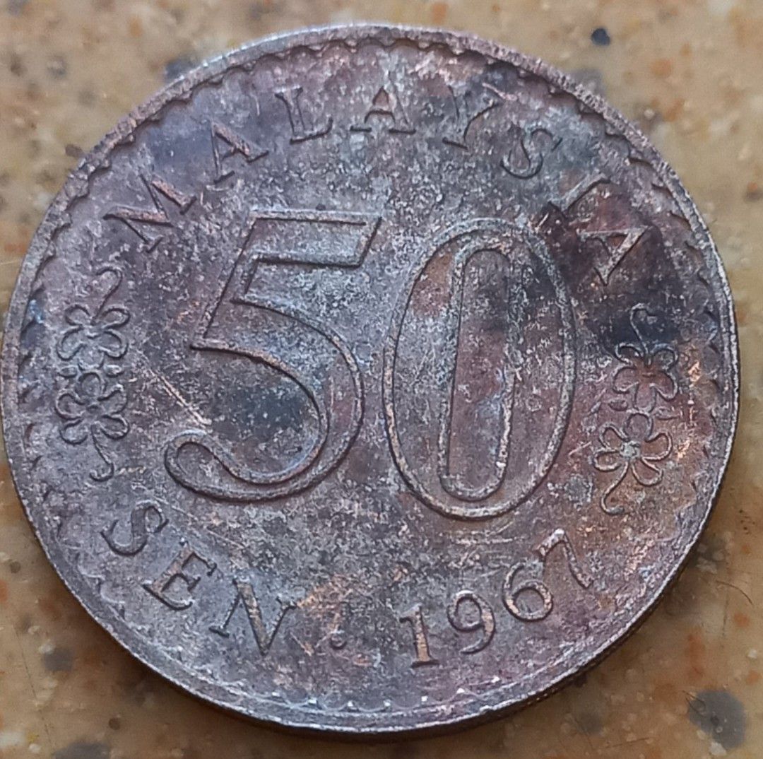 50 cent 1967 Malaysia Coins - Parit, Hobbies & Toys, Collectibles ...