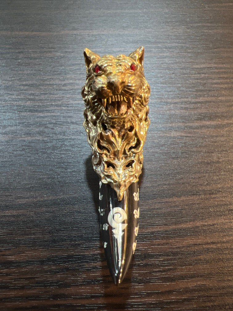 CK Rak Buffalo horn Tiger Tooth with Yant and Diamond ***, Hobbies ...