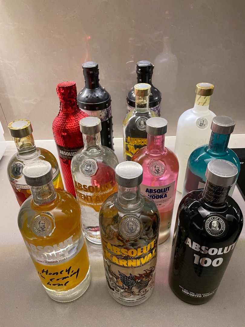 Absolut Vodka 1 liter , Food & Drinks, Alcoholic Beverages on Carousell