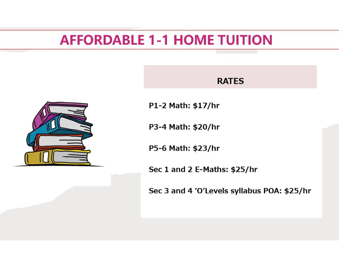 Affordable Tuition Service - 1 to 1, Learning & Enrichment, Enrichment & Tuition on Carousell