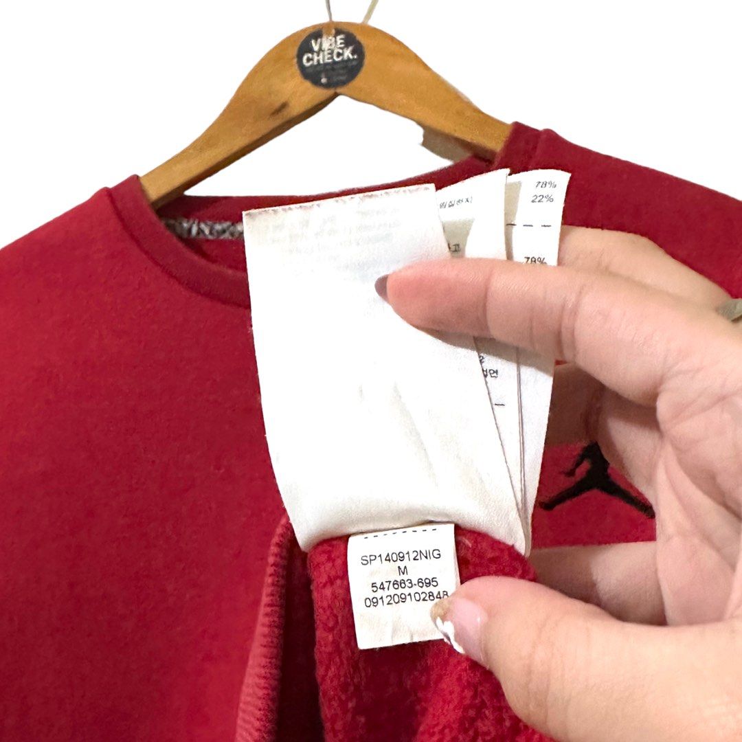 Air Jordan Jumpman Side Logo Red Sweater on Carousell