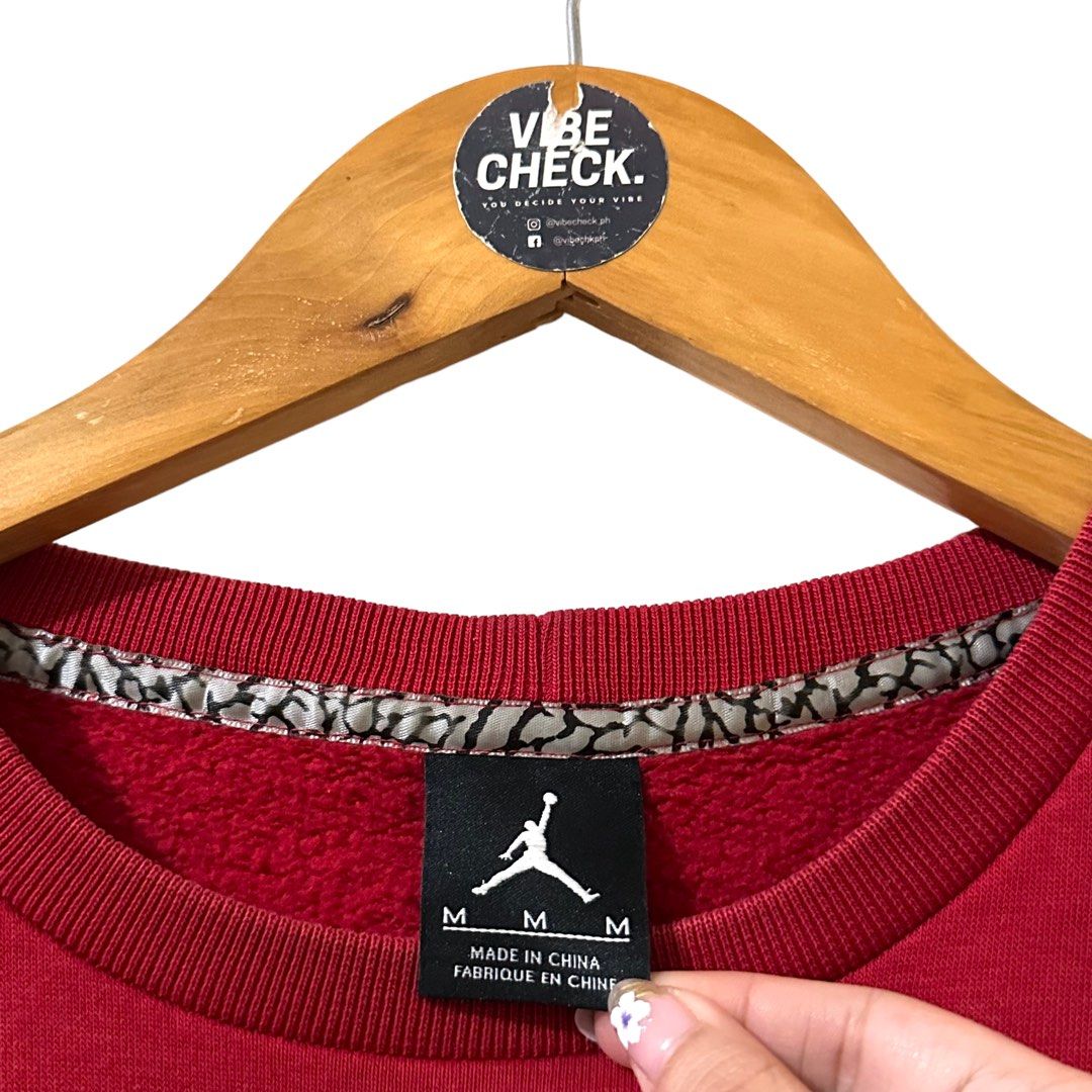 Air Jordan Jumpman Side Logo Red Sweater on Carousell