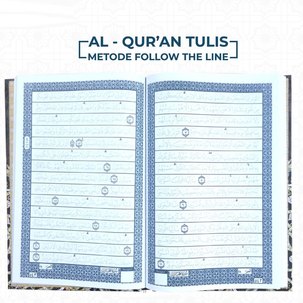 Al-Quran Tulis Metode Follow The Line B5 Size Complete 30 Juz (Seperate ...