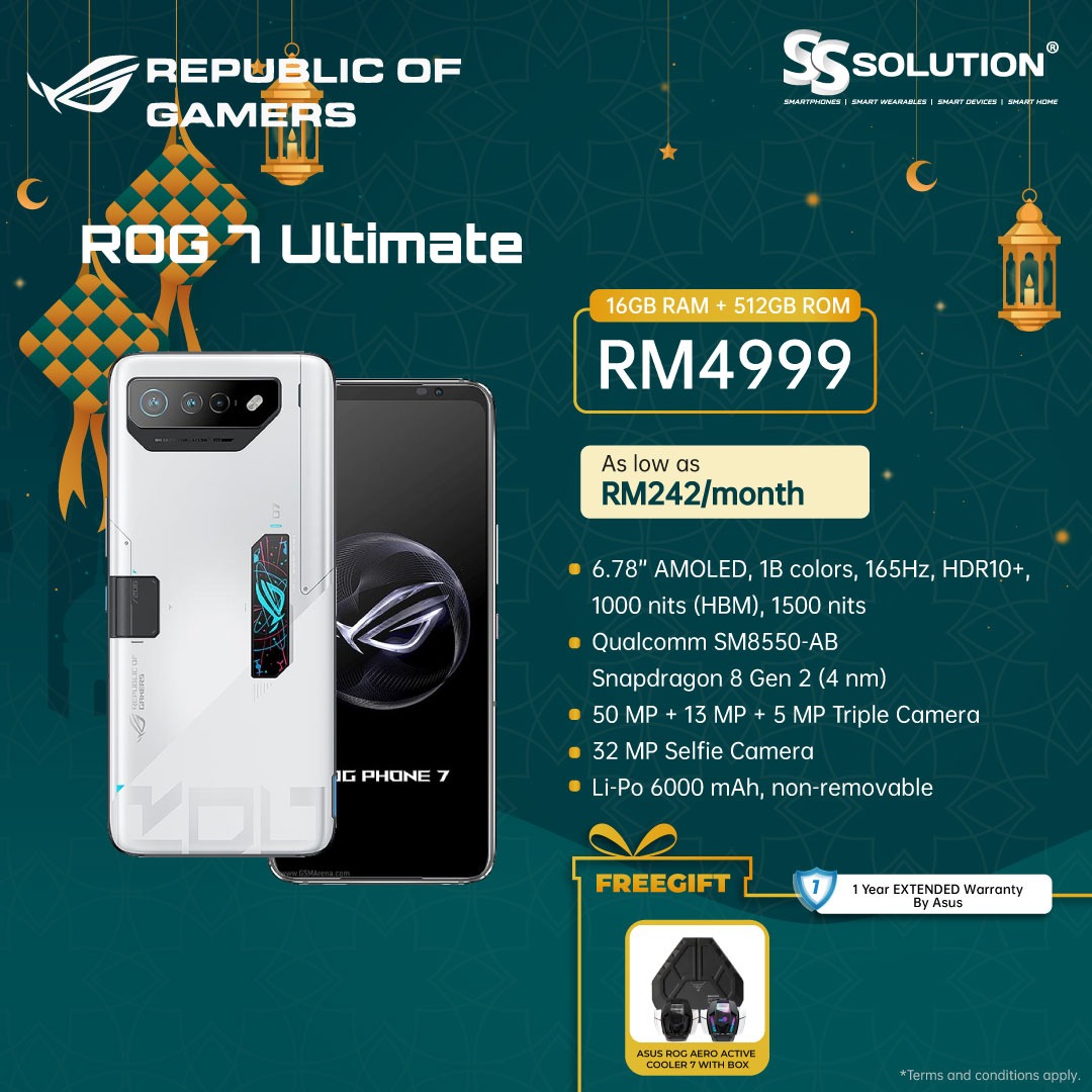 ASUS ROG 7 ULTIMATE 5G 16+512GB | 6.78 INCH AMOLED 165Hz DISPLAY | S ...