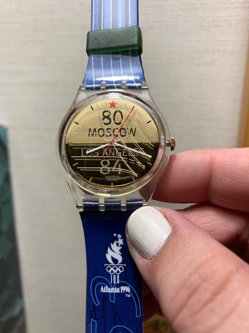 Authentic Pristine Swatch Watch Sebastian Coe' Gz149 - Moscow 80 Los ...