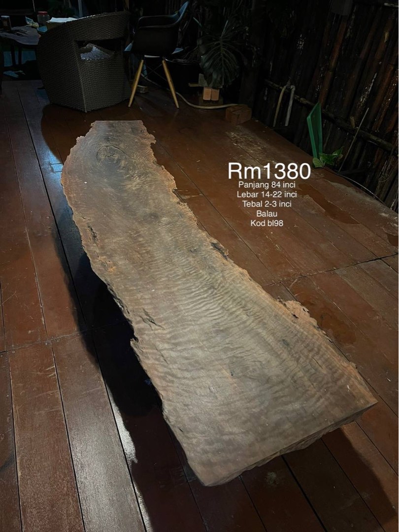 Balau Bench Solid Wood, Furniture & Home Living, Furniture, Chairs on ...