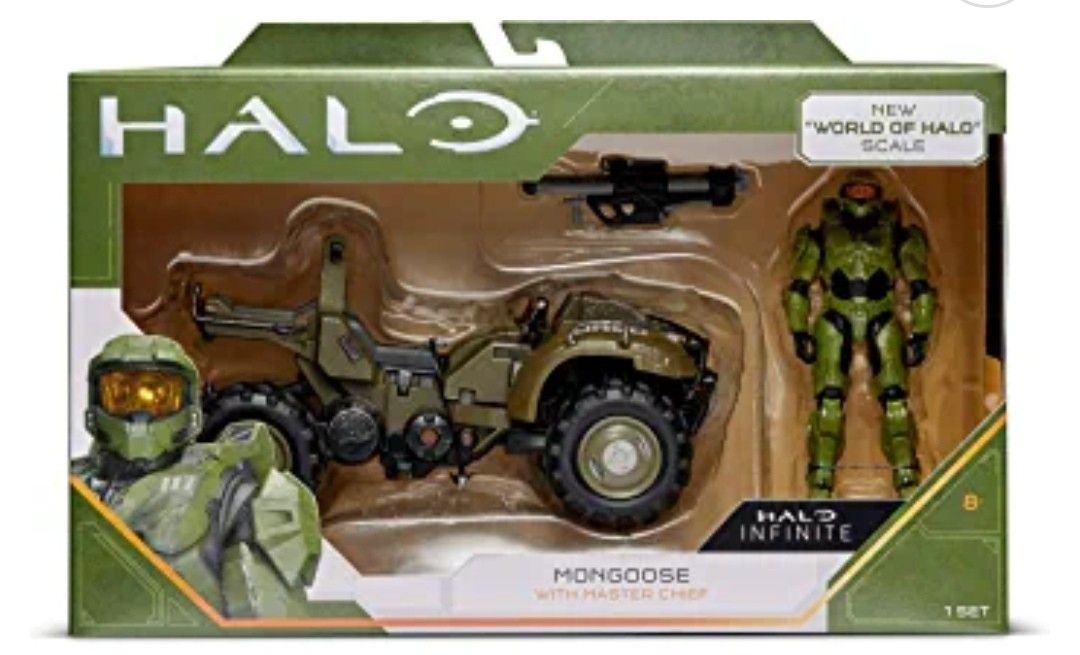 BNIB Halo 4" Spartan Master Chief Deluxe Vehicle Mongoose & Figure Pack ...