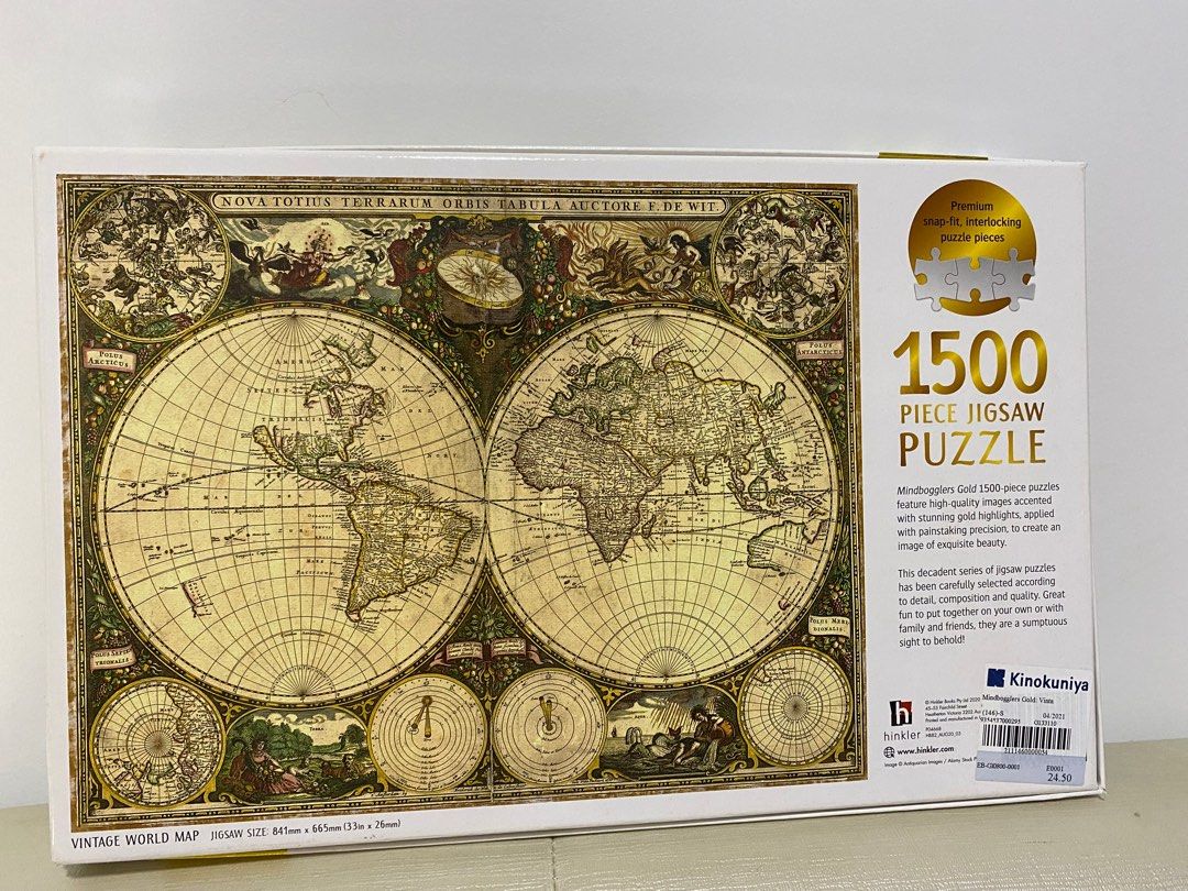 Brand New World Map 1500 Pieces Jigsaw Puzzle, Hobbies & Toys, Toys ...