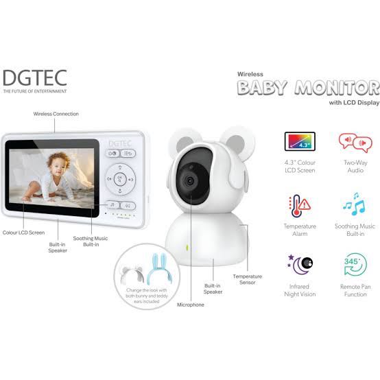 Branded DGTEC Latest edition Wireless Baby Monitor 4.3" LCD Screen ...