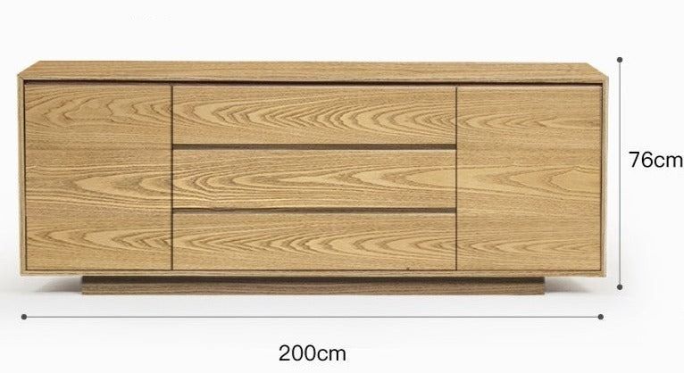 Factory Mega Deal BRIGIT COURTYARD Scandinavian Long Solid Wood Side ...