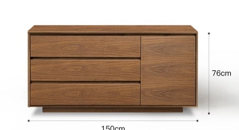 Factory Mega Deal BRIGIT COURTYARD Scandinavian Long Solid Wood Side ...