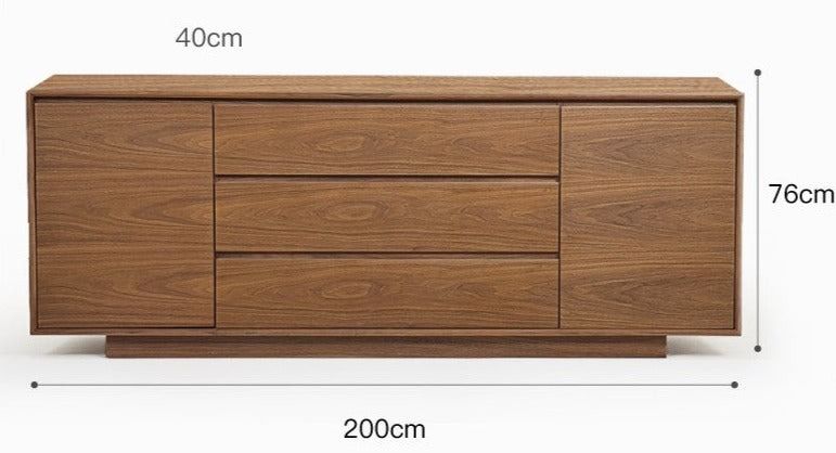 Factory Mega Deal BRIGIT COURTYARD Scandinavian Long Solid Wood Side ...