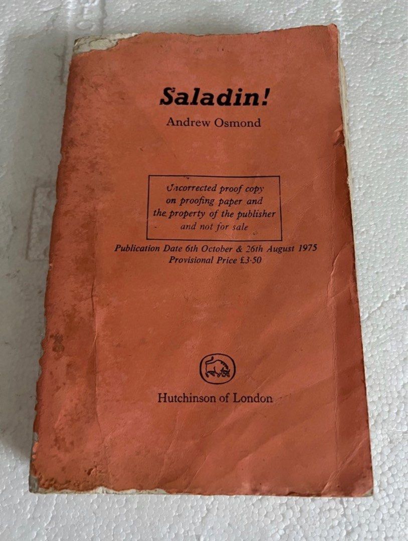 Buku Saladin! Andrew Osmond novels book english melayu majalah lama ...