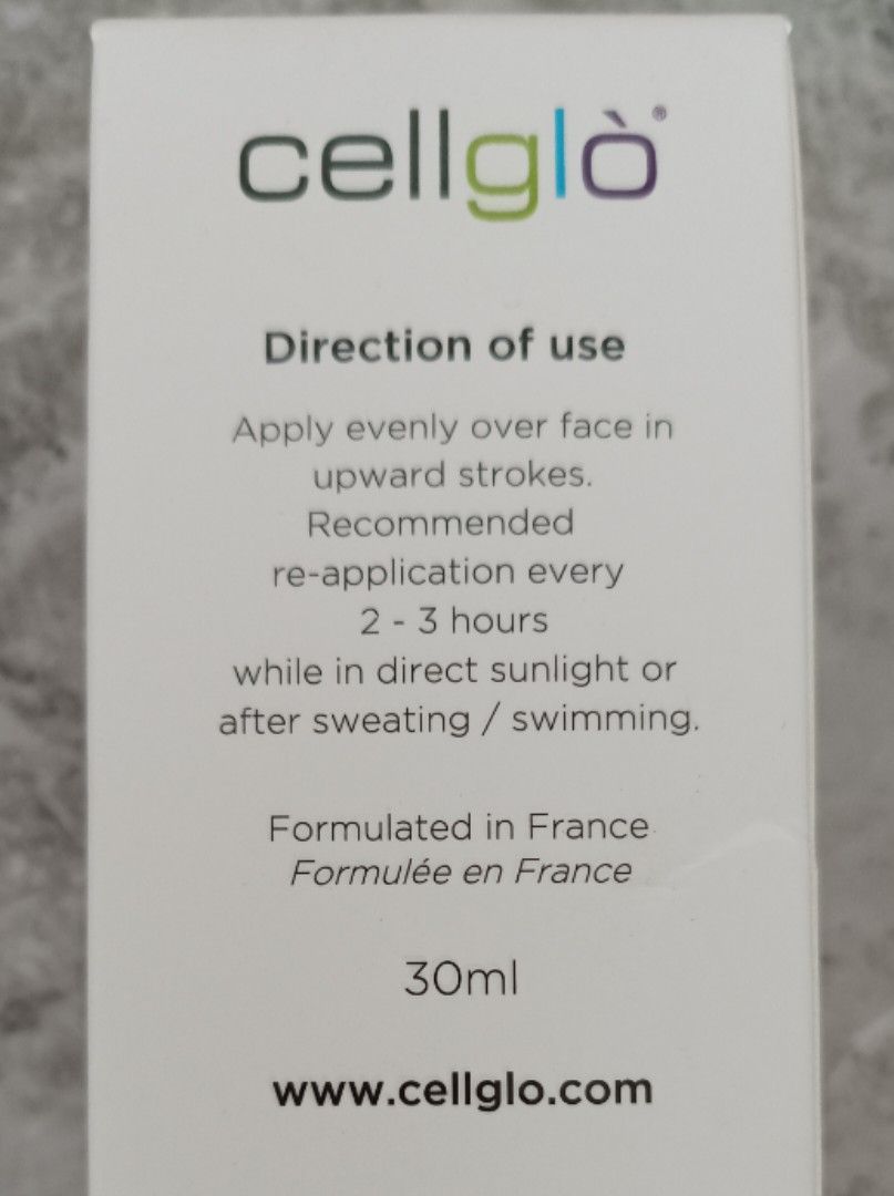 Cellglo Moisturising Sunscreen, Beauty & Personal Care, Face, Face Care ...