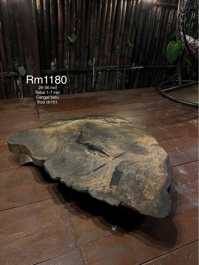 Cengal Batu Sofa Table Solid Wood, Furniture & Home Living, Furniture ...
