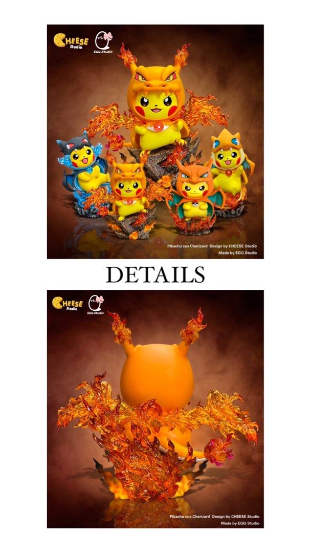 Cheese X EGG Studio - Pikachu Cos Charizard, Hobbies & Toys, Toys ...