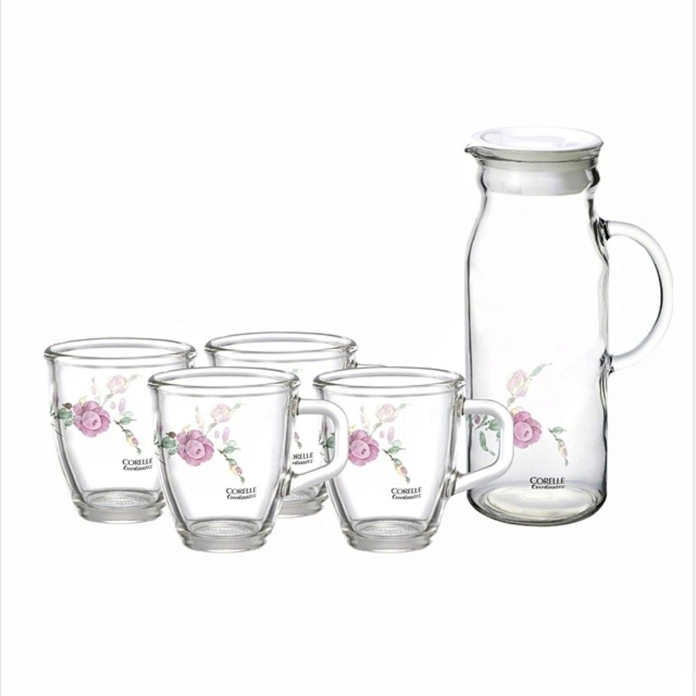 Corelle Coordinates Country Rose 5pc Jug Set, Furniture & Home Living ...