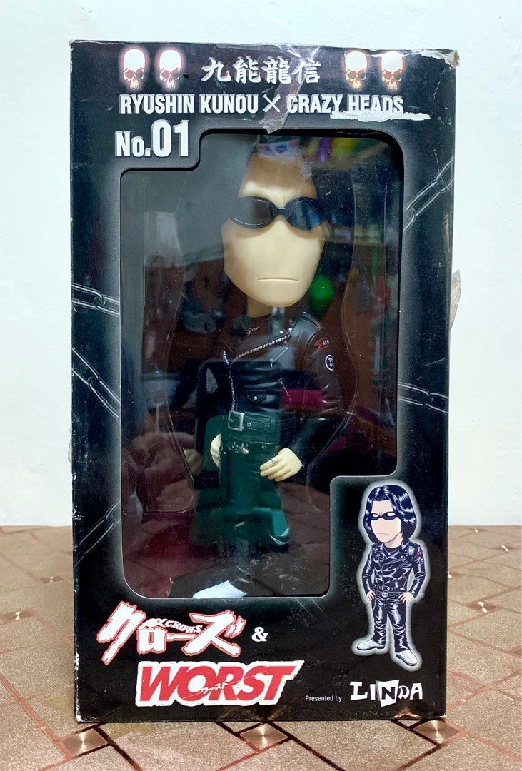 Crows X Worst Crazy Heads Vinyl Figure - Ryushin Kunou, Hobbies & Toys ...