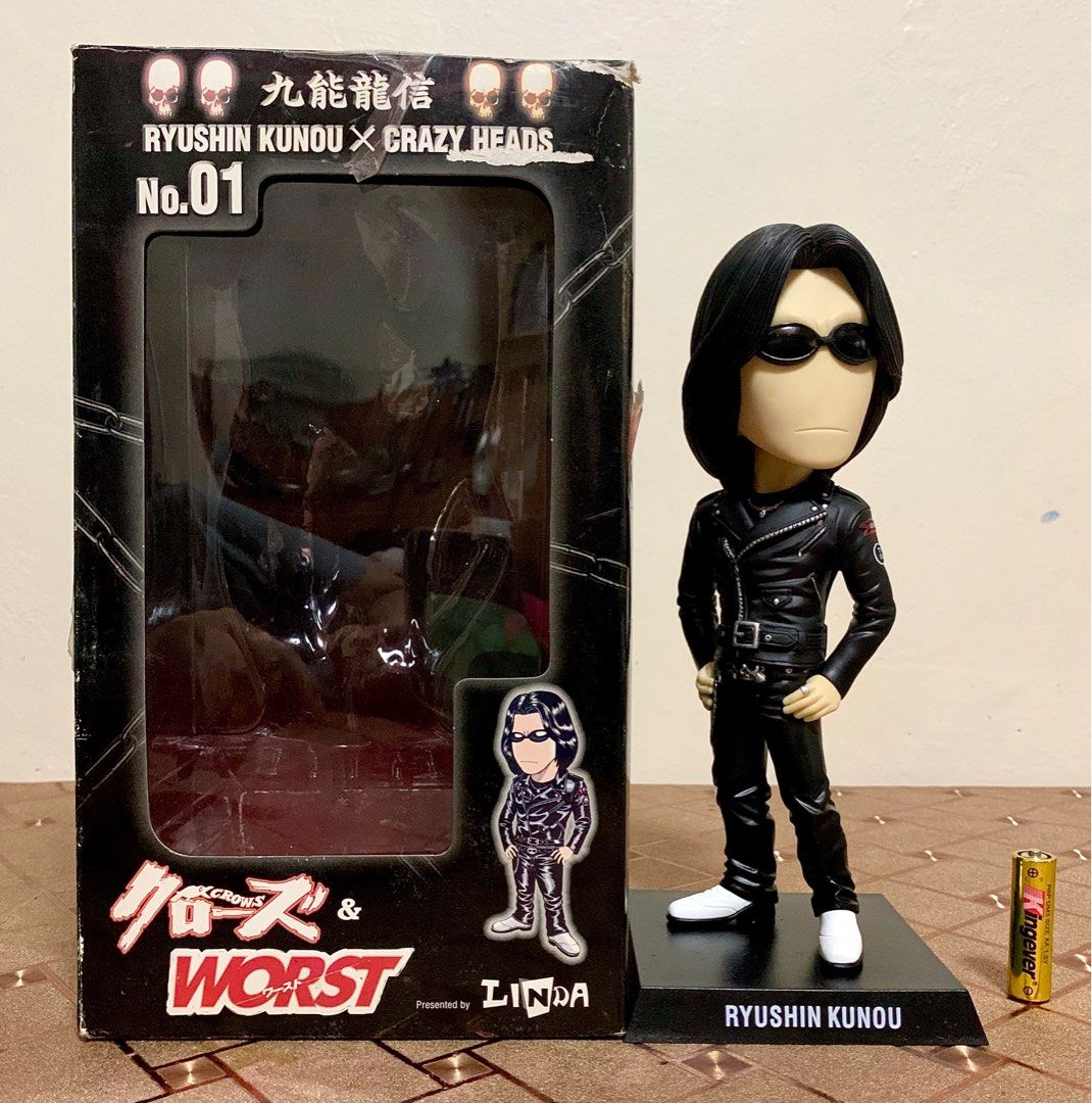 Crows X Worst Crazy Heads Vinyl Figure - Ryushin Kunou, Hobbies & Toys ...