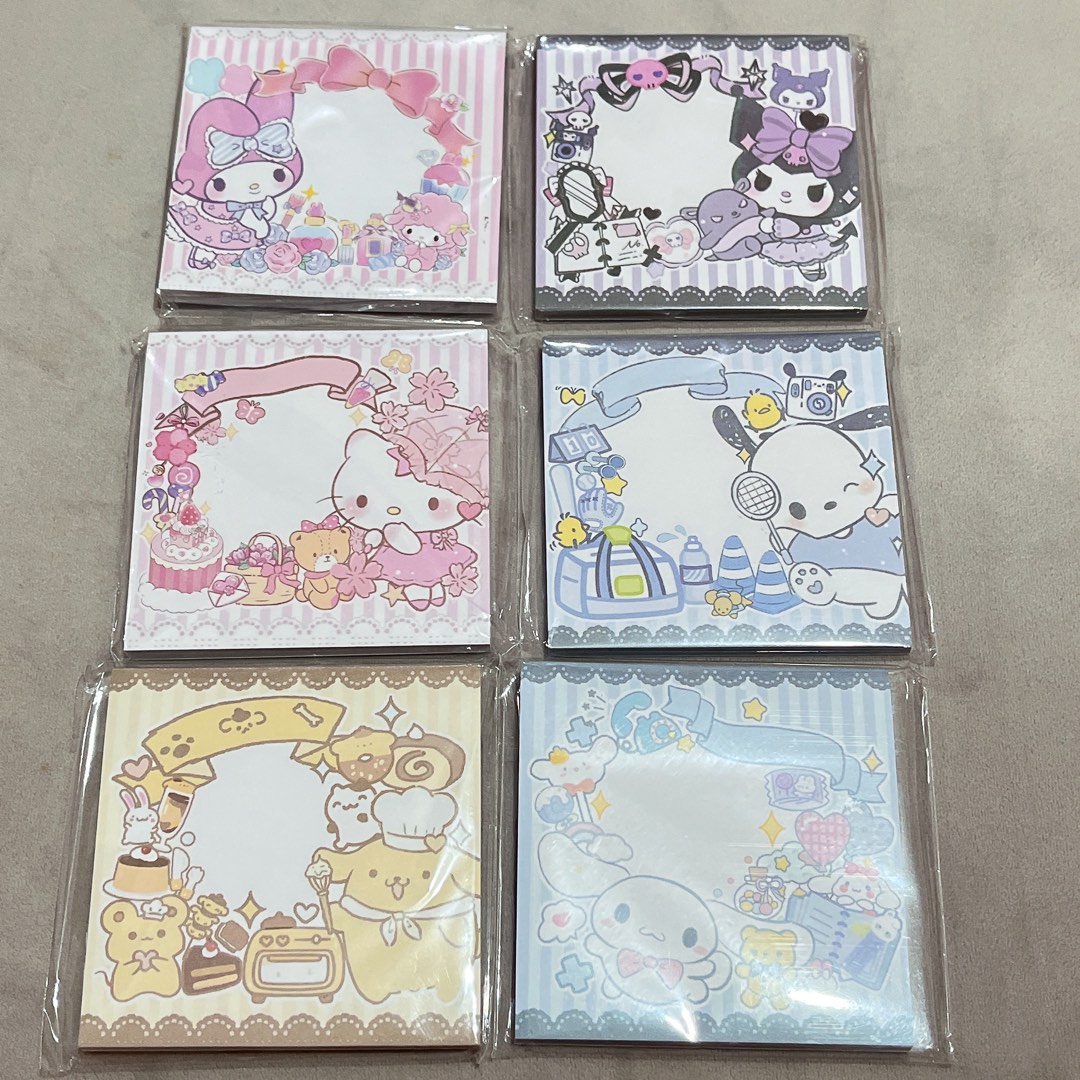 Cute Sanrio sticky notes and Notebook, Hobbies & Toys, Stationery ...