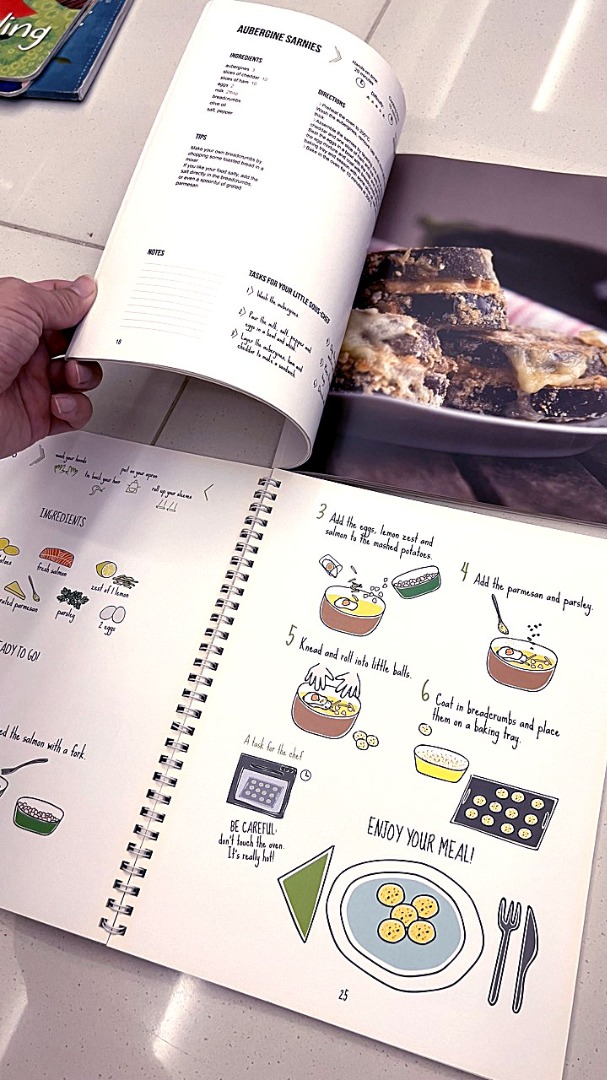 Develop appreciation of food with Child follow along cook book, Hobbies ...