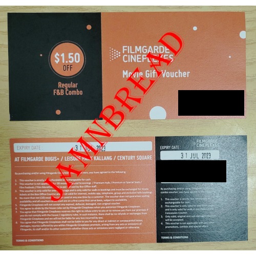 Filmgarde Cineplexes Movie Voucher, Tickets & Vouchers, Vouchers on ...