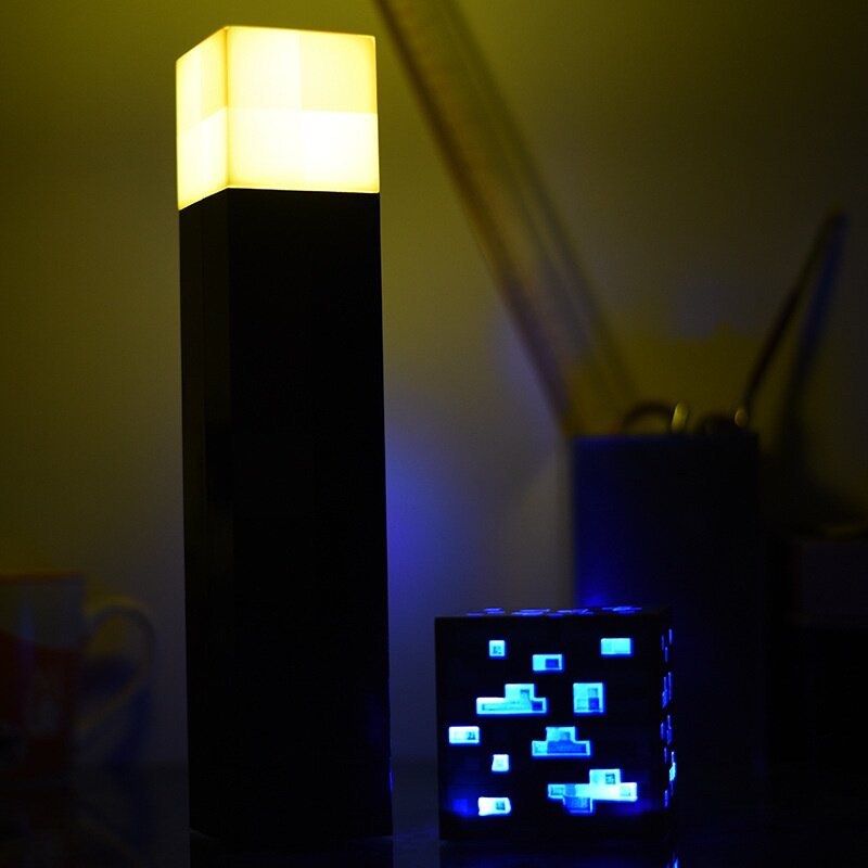 Flashlight Light Up Torch Minecraft 28CM High Brightness LED Minecraft ...