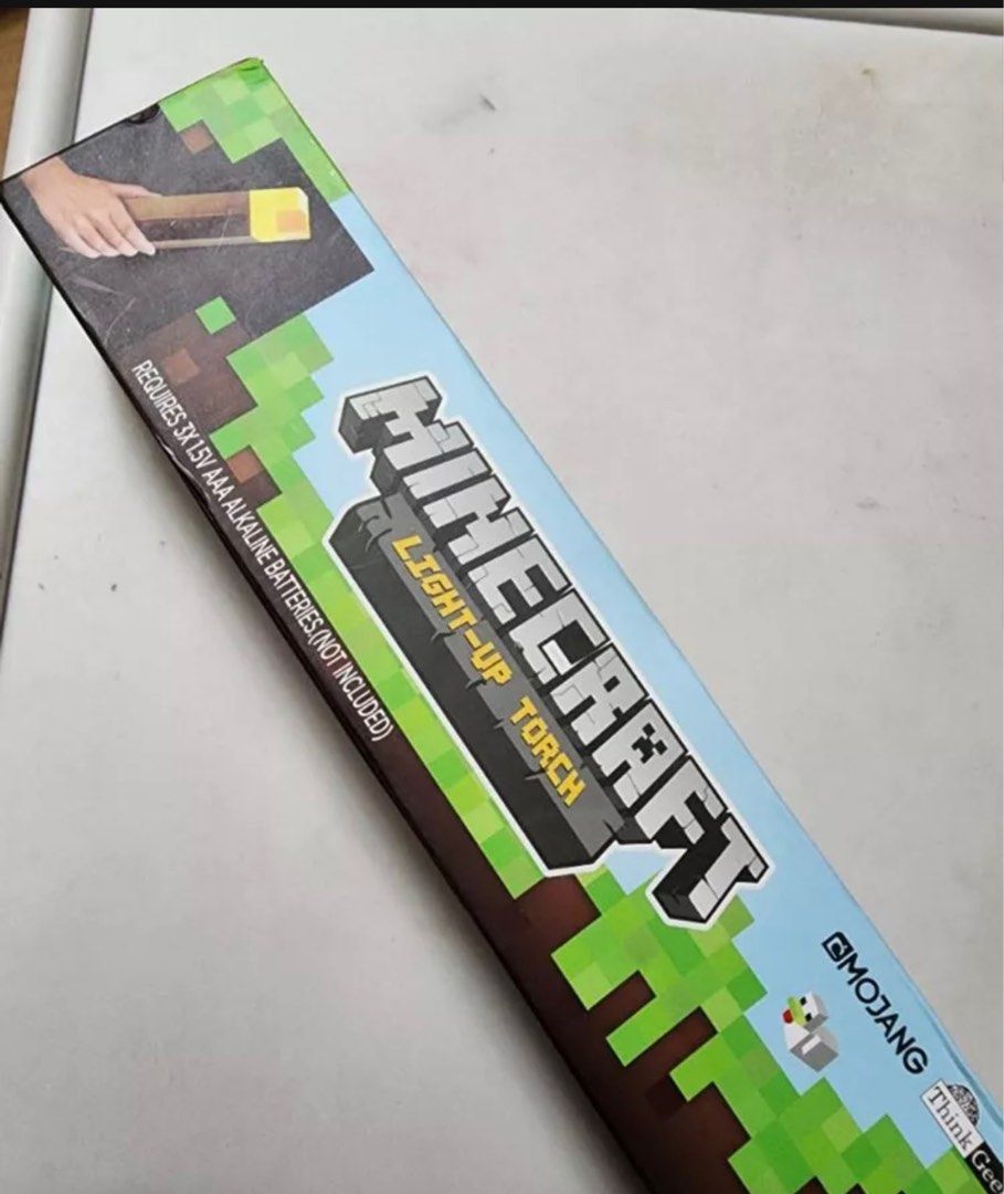 Flashlight Light Up Torch Minecraft 28CM High Brightness LED Minecraft ...