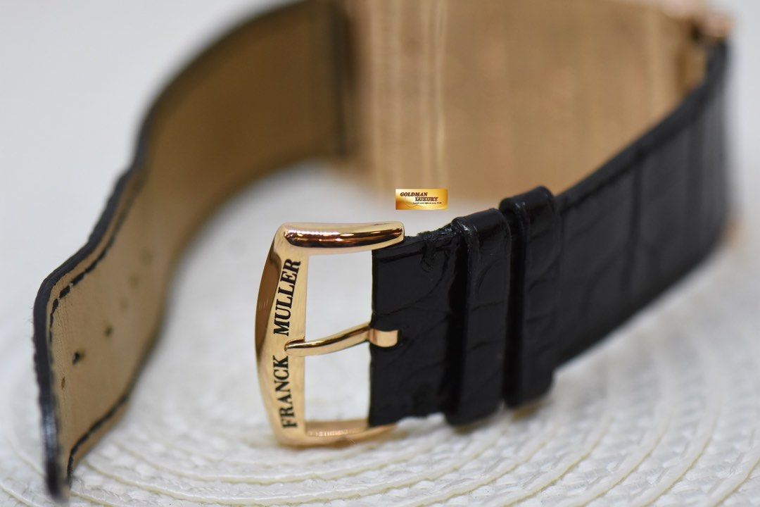 FRANCK MULLER LONG ISLAND ROSE GOLD IN LEATHER DRAG HOUR MOONPHASE ...