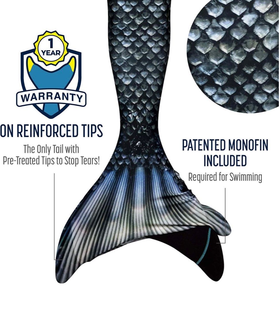 Original Fin Fun mermaid tail and fin, Sports Equipment, Sports & Games ...