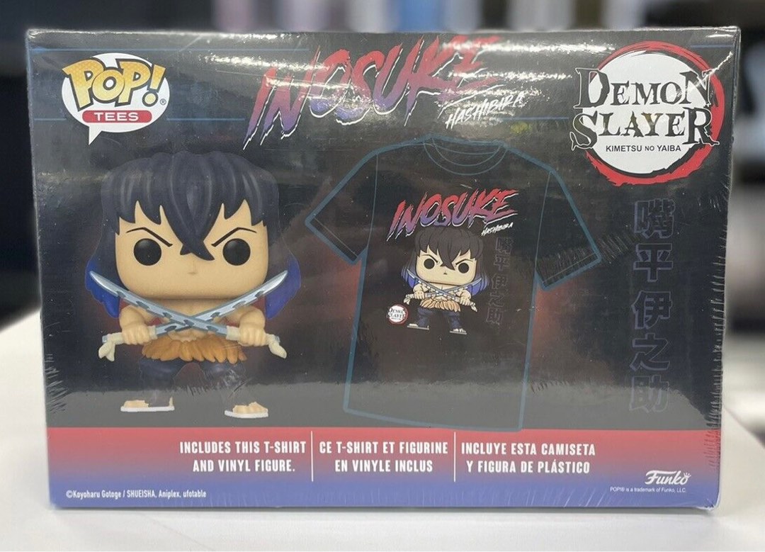Funko Pop! Demon Slayer - Inosuke Hashibira pop & tee bundle (L Size ...