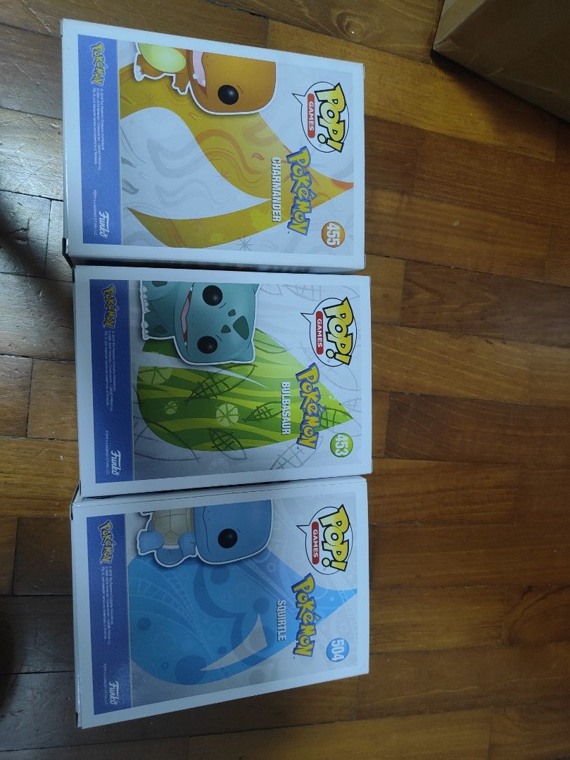 Funko Pop Pokemon Flocked Starters convention exclusives, Hobbies ...