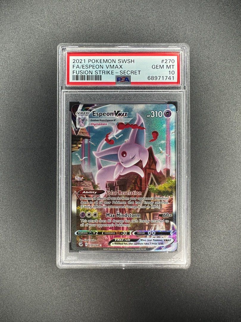 Fusion Strike PSA10 Espeon Vmax Alternate Art, Hobbies & Toys, Toys ...