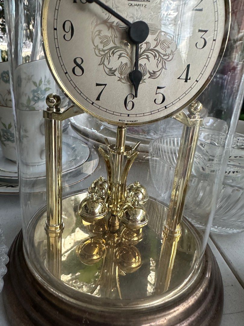Haller Pendulum Anniversary Clock Brass Gold on Carousell